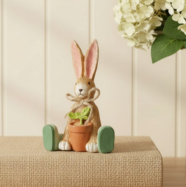 Jasper Rabbit with House Plant – Picture Perfect Homeware